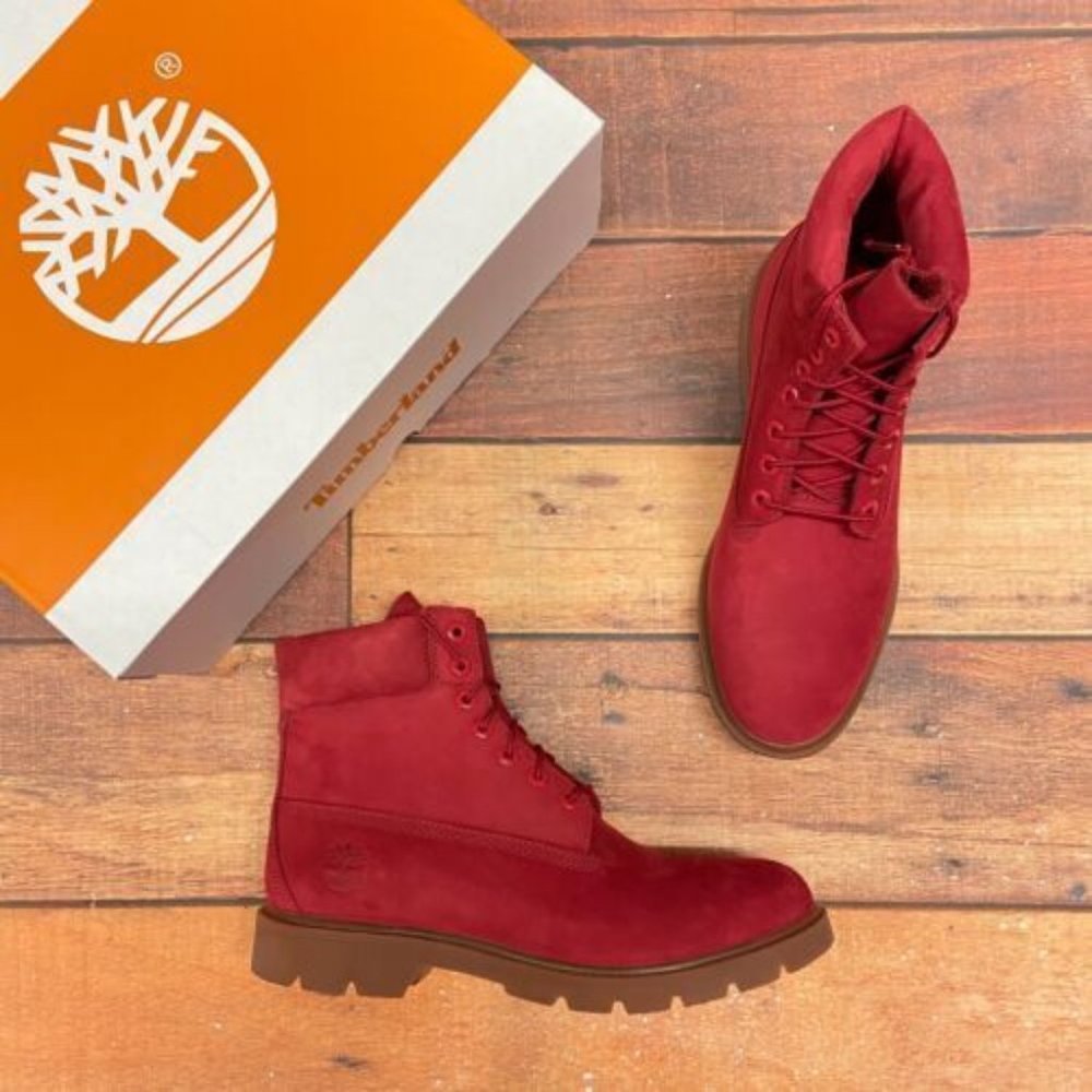 Timberland Men's Classic 6 Inch Dark Red Nubuck Water… - Gem